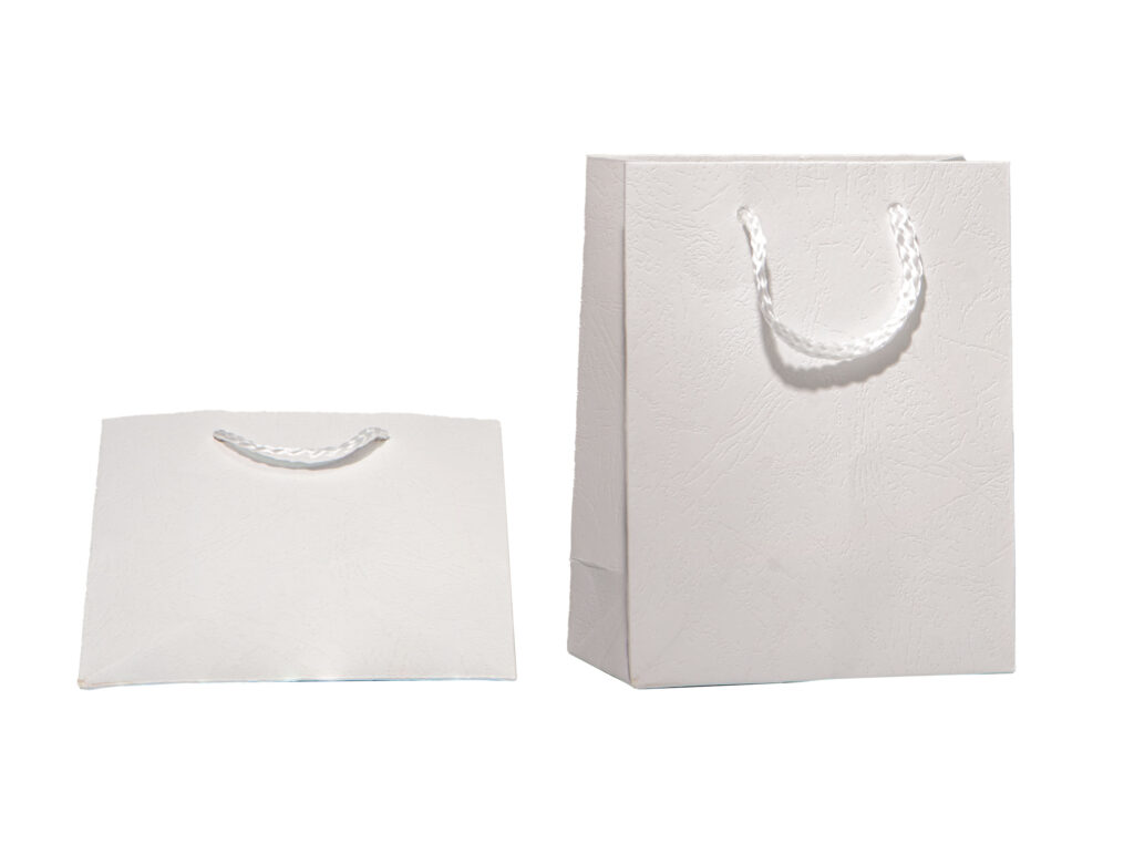 שקית 12/15 לבן - דגם טקסס - Gil Packaging